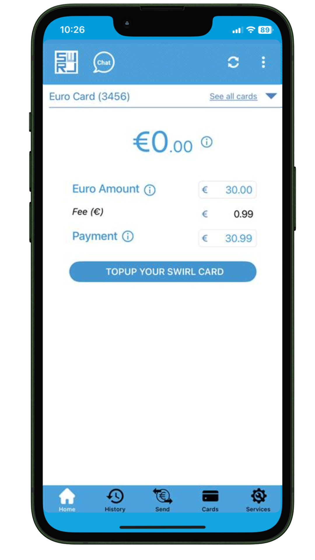 Debit Card Loading - SWIRL Card